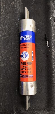 Mersen A6d70r Ul Class Fuse, Rk1 Class, A6d-R Series, Time-Delay, 70A ...