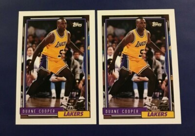 1992-1993 Topps # 329 DUANE COOPER ROOKIE Lot 2 L.A. Los Angeles Lakers ...