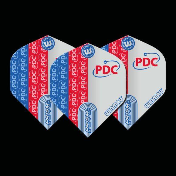 PDC PROFESSIONAL DARTS CORP. RED BLUE WHITE FLIGHTS 2 SETS (6 FLIGHTS ...