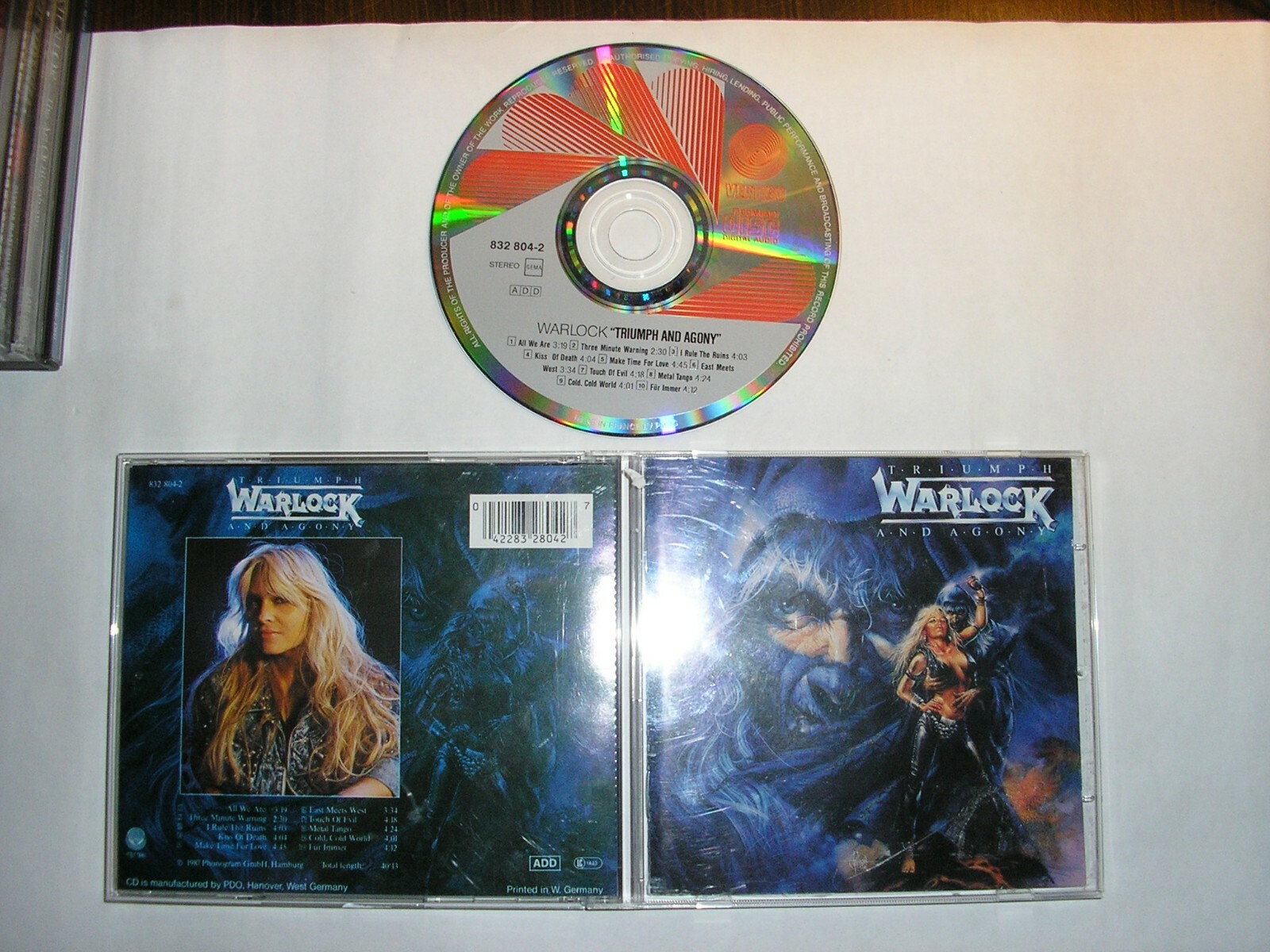 WARLOCK - Triumph and agony 1987 VERTIGO rare press CD | eBay