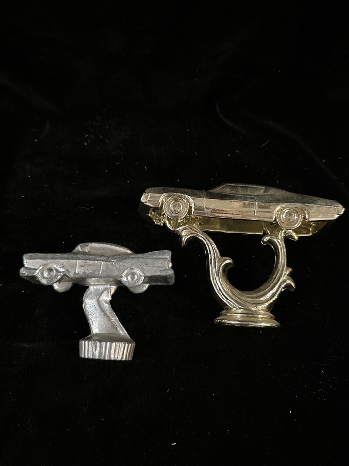 Vintage Classic Car Trophy Toppers One Metal One Plastic Gold & Silver ...