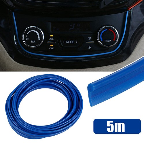 Car Interior Decor Blue Point Edge Gap Door Panel Molding Line Trim ...
