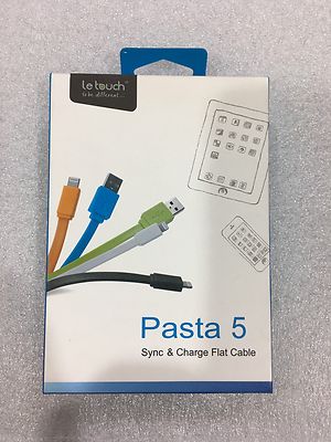 Pasta 5 Syns & Charge Flat Cable for iPhone iPad 3FT - Blue | eBay