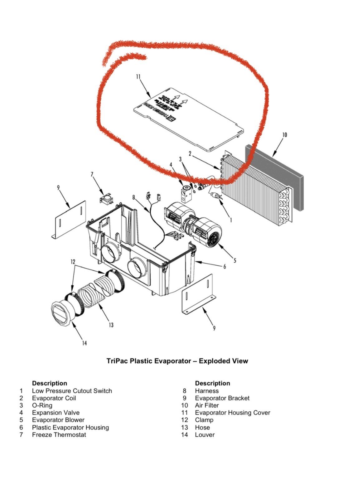 used thermo king tripac evolution Apu evaporator housing cover | eBay