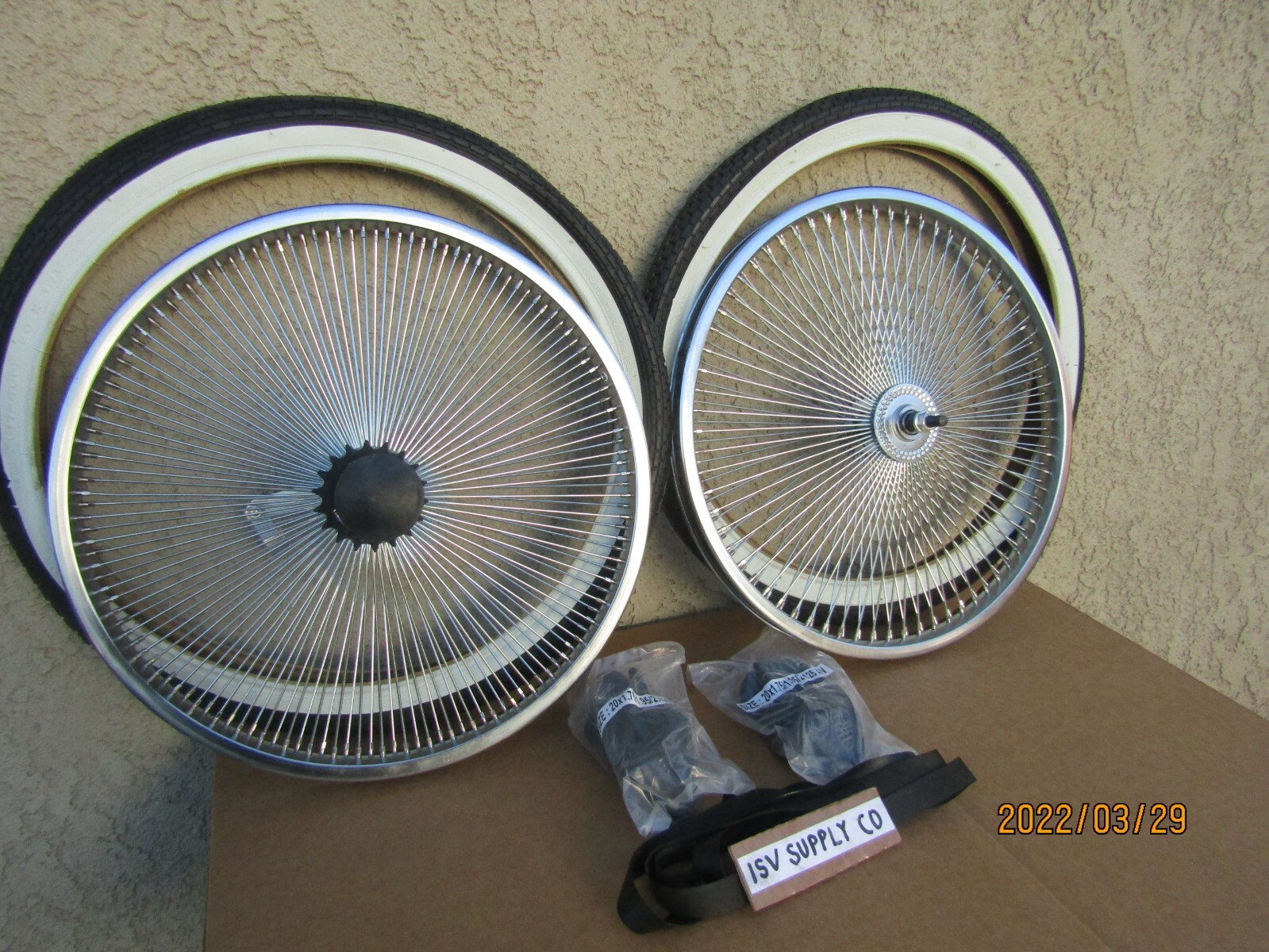 [2] 20''-140 SPOKES LOWRIDER BICYCLE RIM SET, TIRES, TUBES & LINERS | eBay