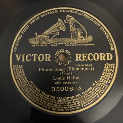 12” Victor 78 RPM Louis Heine - Flower Song 35006 V+ Cello | eBay