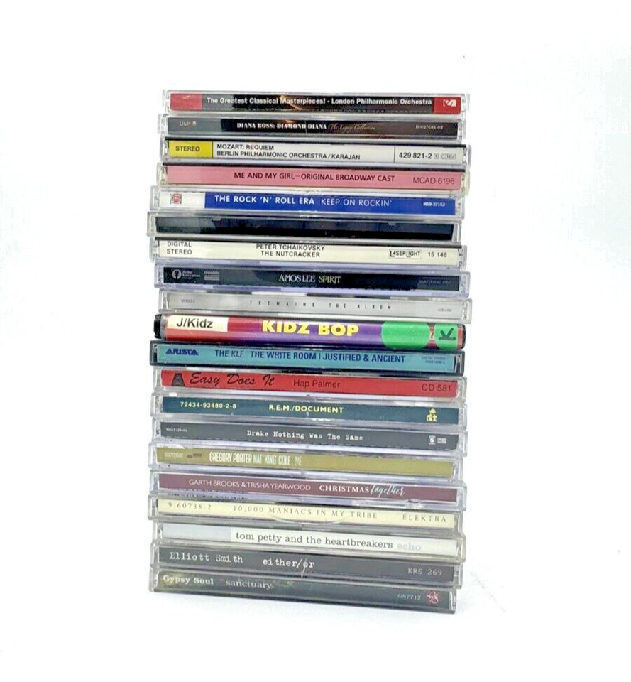 lot of 80 music cds, random mix with original art and good condition ...