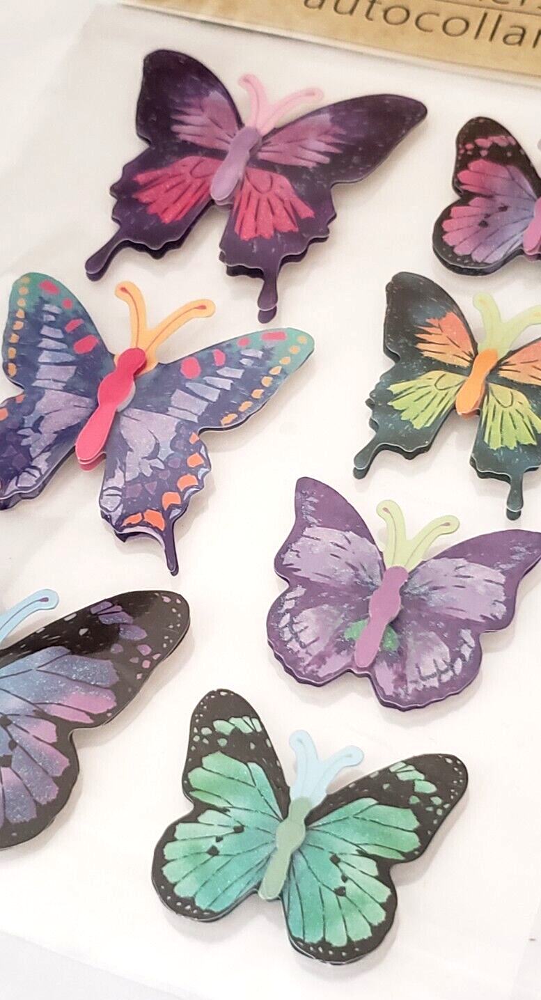 CRAFTER'S SQUARE Paper Crafts BUTTERFLY 3D Stickers - 7 pcs | eBay