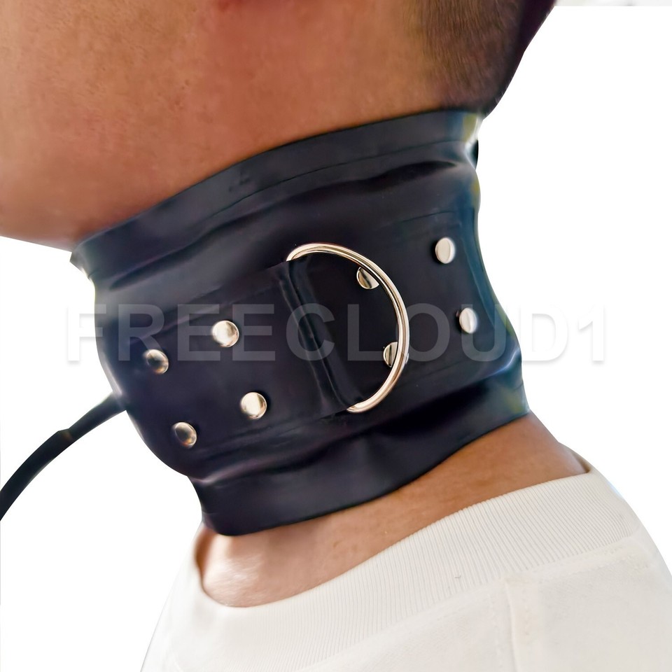 Latex Neck Corset Collar Back Zipper Inflatable Rubber Neck Corset 0 ...