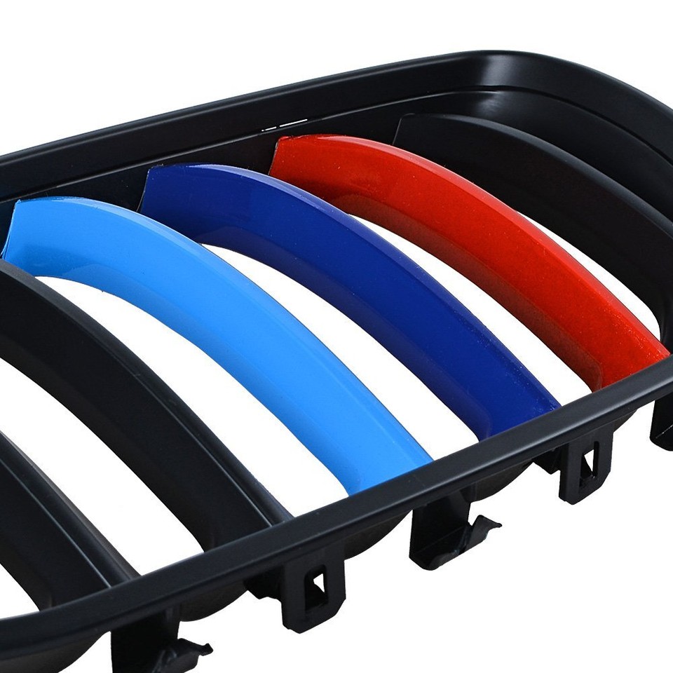 Matte Black M-Color Front Kidney Grill Grille For BMW X5 E53 LCI 2004 ...