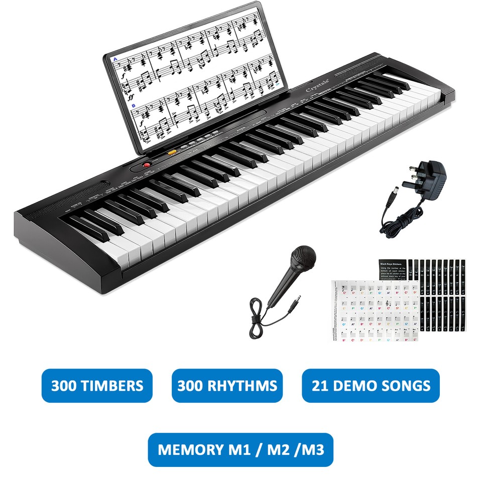 61 Keys Electronic Teaching Keyboard Digital Music Piano Instrument ...