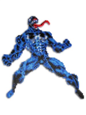 Venom necklace kandi rave perler edc PLUR hama art spiderman bead ...