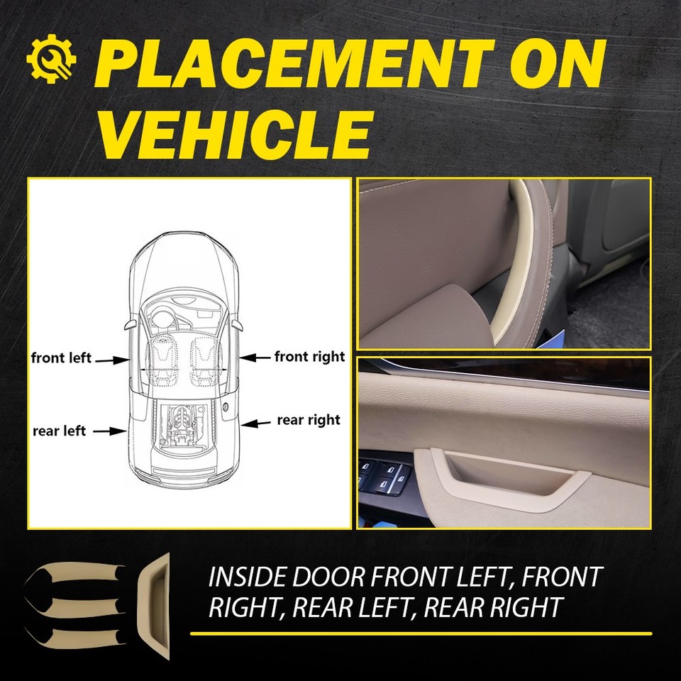 Inner Handle Interior Door Panel Pull Trim Cover for BMW X3 X4 F25 F26 ...