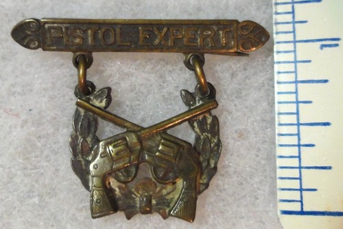 RARE Pistol Expert Badge -- Colt Model 1892 Revolvers -- Pre World War ...