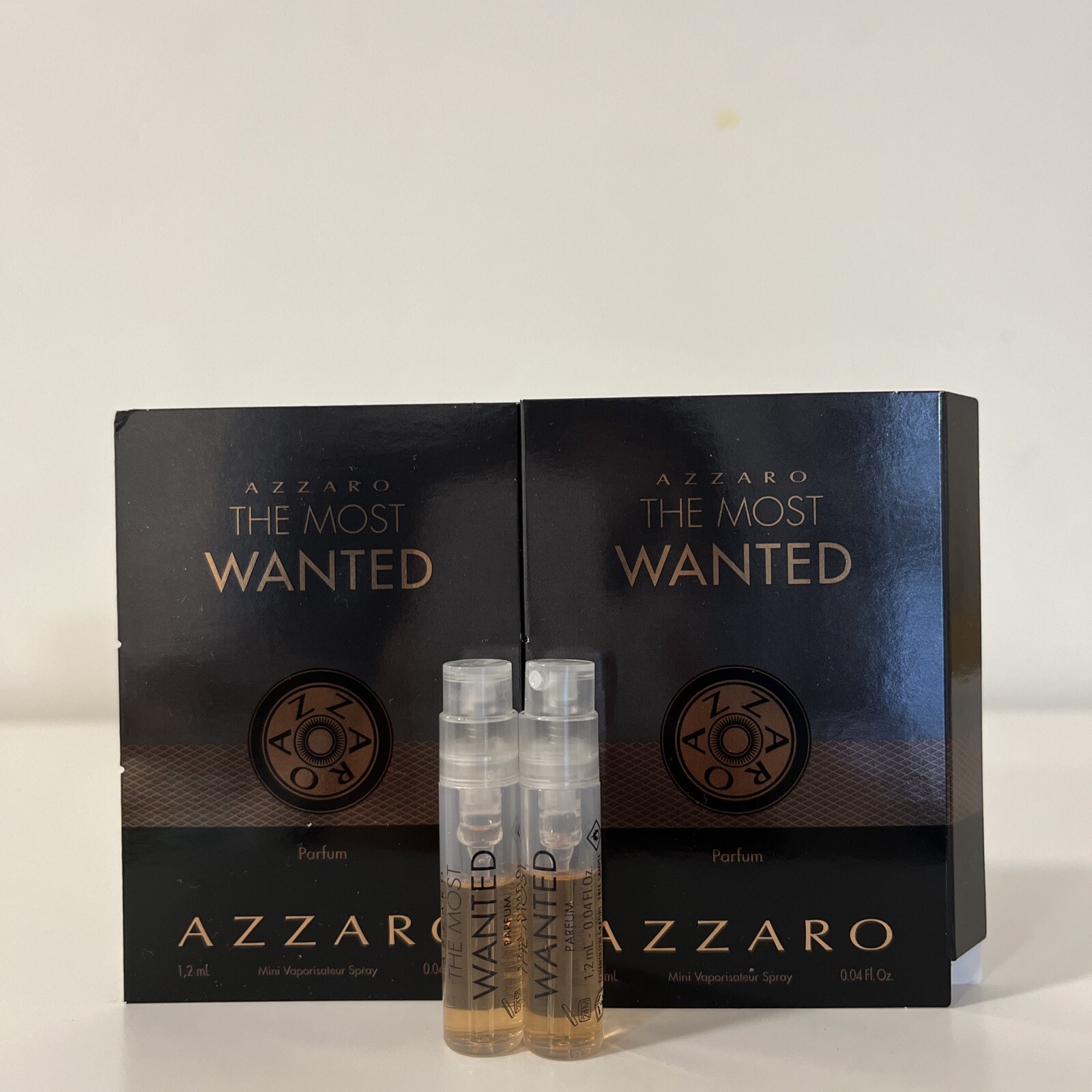 2 X Azzaro The Most Wanted Parfum Fragrance 0.04oz 1.2ml Spray New ...