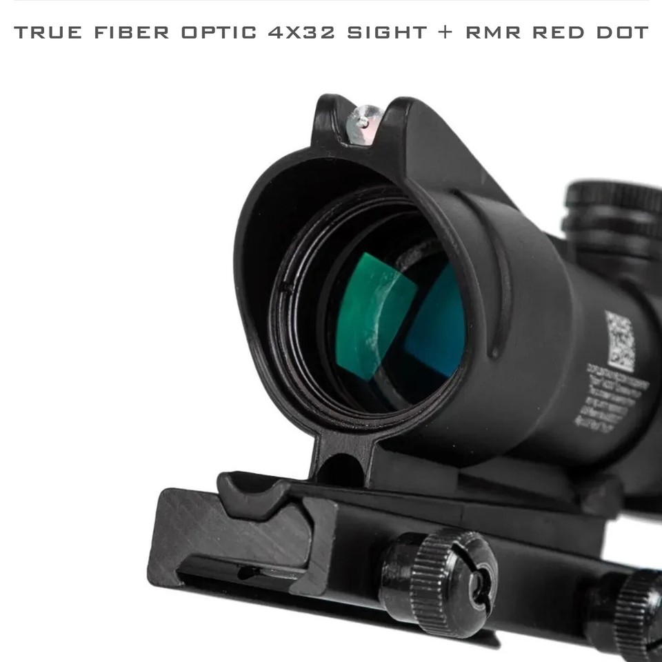 ACOG 4X32 True Fiber Optics Cross Chevron Illuminated Dot Sight Scope ...