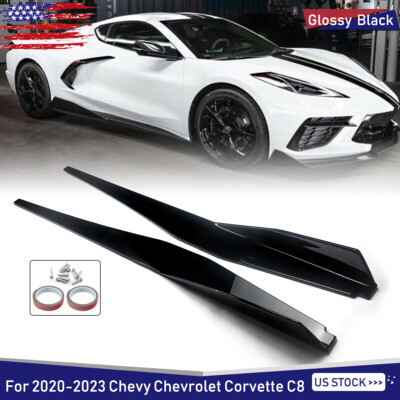 Fits 2020+ Corvette C8 Side Skirts Extension Rocker Panel 5VM Style ...