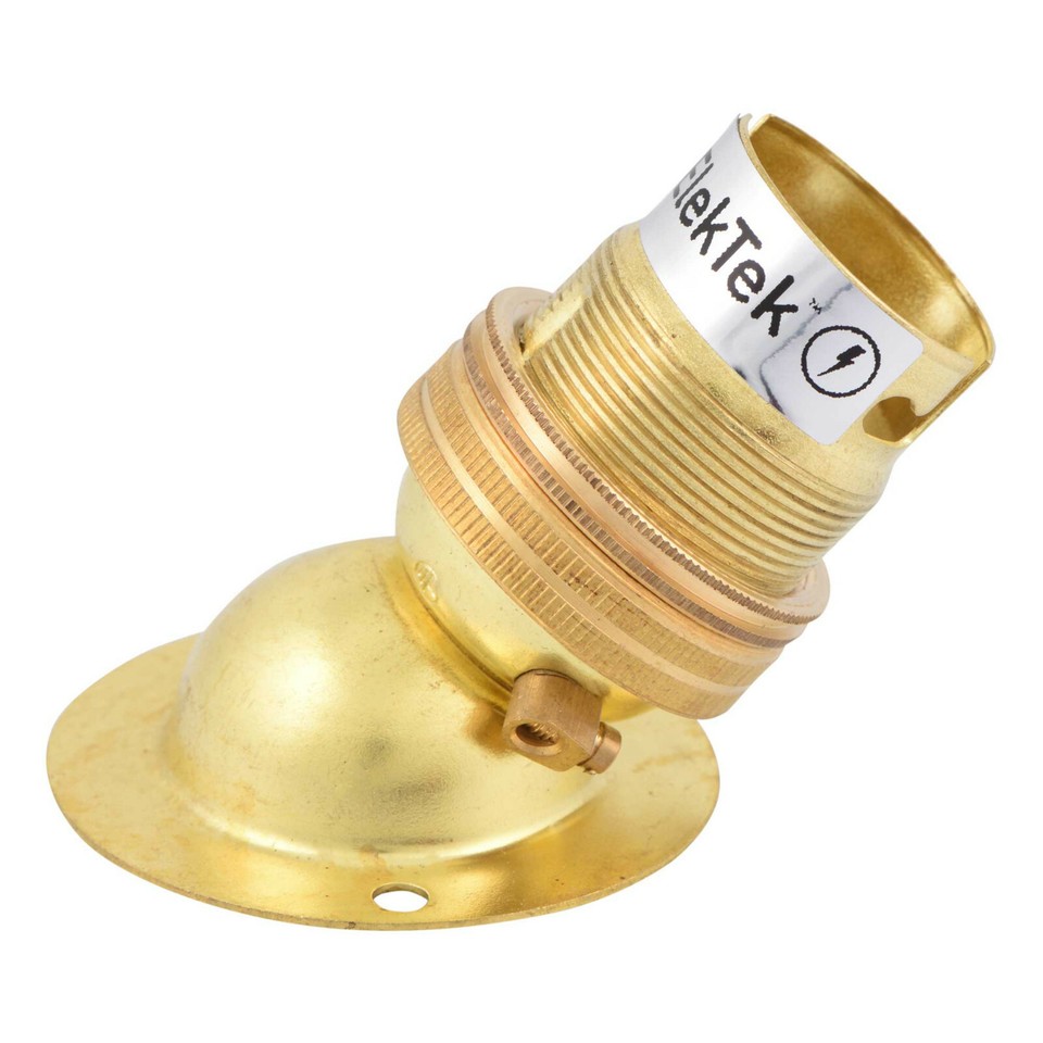ElekTek B22 UK Bayonet BC Angle Batten Light Lamp Bulb Holder Shade ...