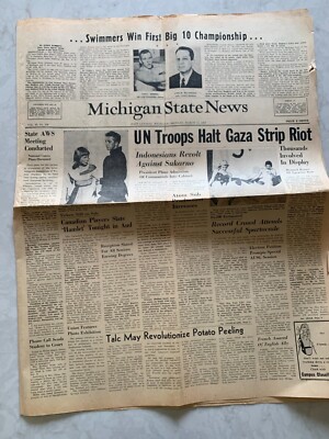Michigan State News, March 11, 1957, Michigan State Swimmers Win Big ...