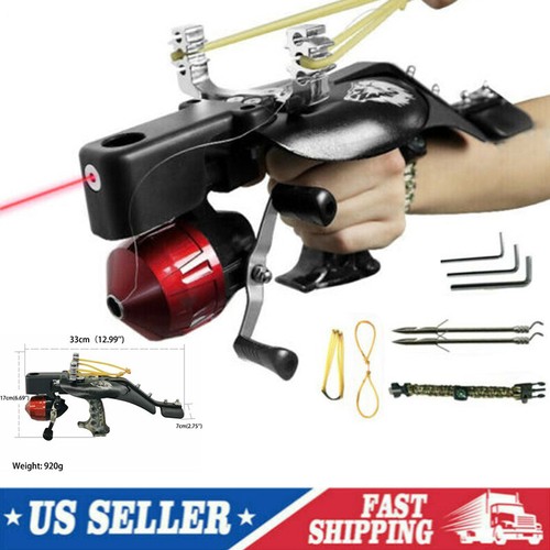 Laser Archery Fishing Hunting Pro Slingshot Catapult Shooting Bow ...