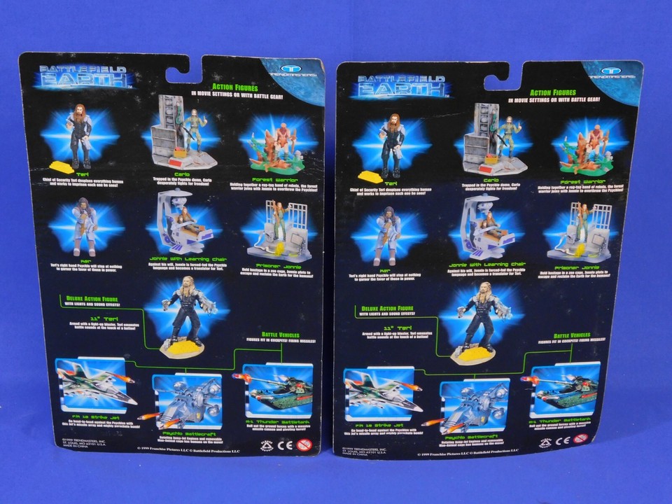 BATTLEFIELD EARTH 6-FIGURE SET & PSYCHLO BATTLECRAFT 1999 TRENDMASTERS ...