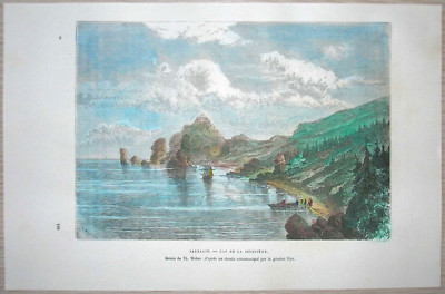 1881 Reclus print CAPE JONQUIERE, NEAR ALEXANDROVSK-SAKHALINSKY ...