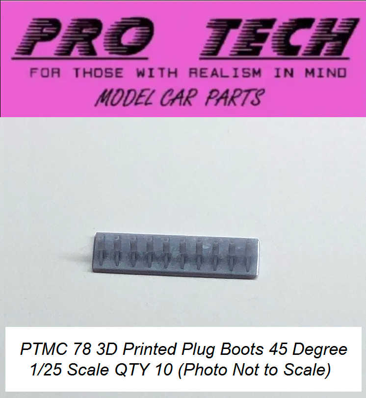 PTMC 78 45 Degree QTY 10 Plug Wire Boots 1:25 Scale LBR Model Parts PRO ...