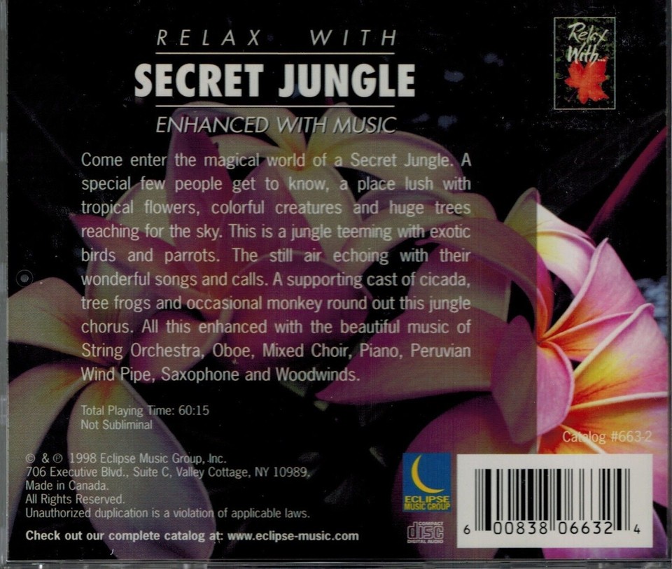 Relax with Secret Jungle Enhanced Relaxation Music CD : New with Fast ...