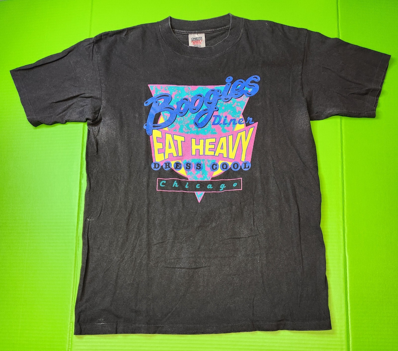 Vintage 90's Boogies Diner Chicago Shirt Eat Heavy Dr… - Gem
