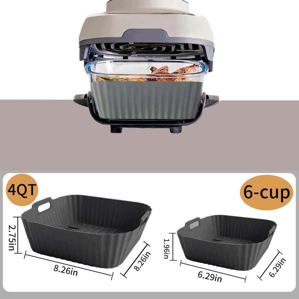 Silicone Air Fryer Liners for Ninja Crispi Glass FN101GY 2 Pack ...