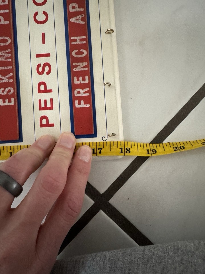 PEPSICO 2006 PEPSI-COLA WOOD DECORATIVE MENU BOARD KEY HOLDER WALL ...