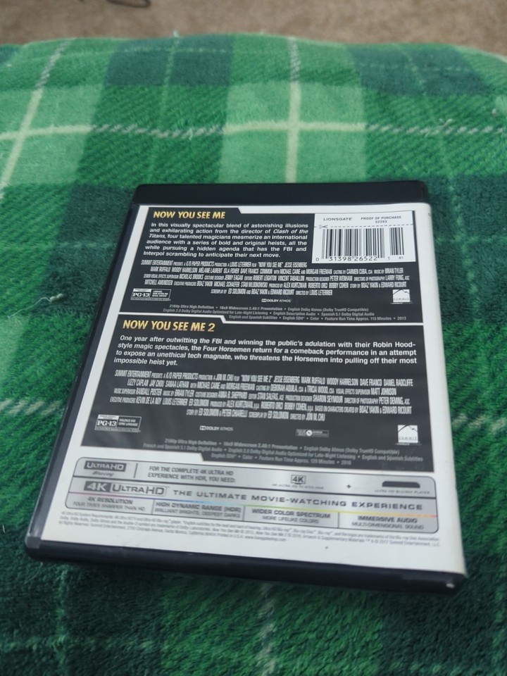 Now You See Me 1 & 2 Film Collection (4K ULTRA HD Blu Ray) 2 Disc | eBay