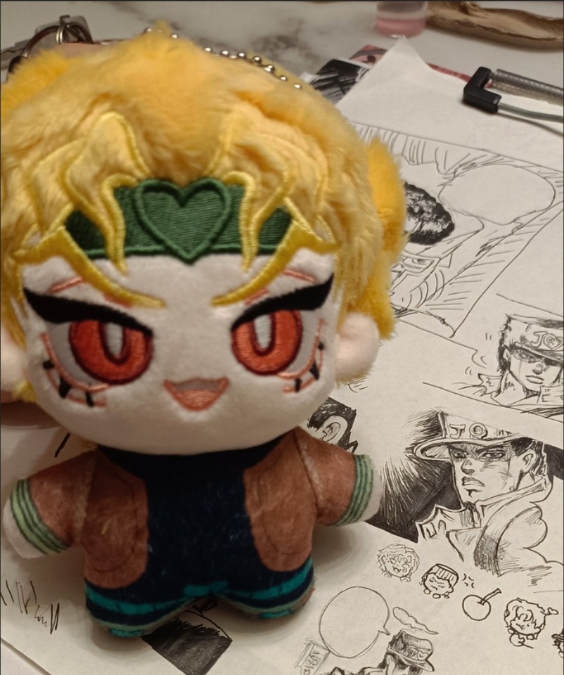Jojo Dio Brando 10 cm Plush Doll Pendant Toy Plushie Anime Gift Cotton ...