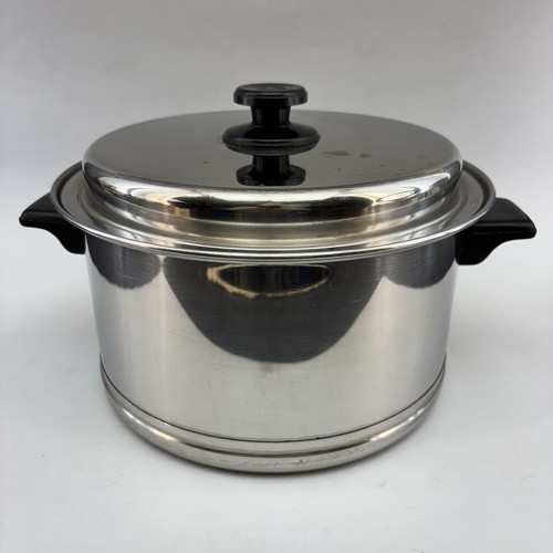 LIFETIME Stainless Steel 10” Stock Pot Tall / Lid Cookware Vintage USA ...