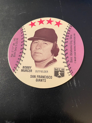 1976 Buckmans MSA Baseball Disc - Bobby Murcer - San Francisco Giants ...