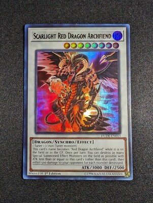 Yu-Gi-Oh! Scarlight Red Dragon Archfiend DUDE-EN013 1st Edition Ultra ...
