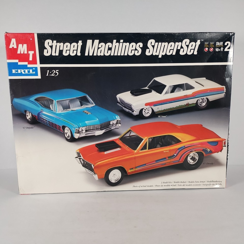 66 67 Impala Chevelle Nova Street Machines Set AMT 1:25 Model Kit Parts ...