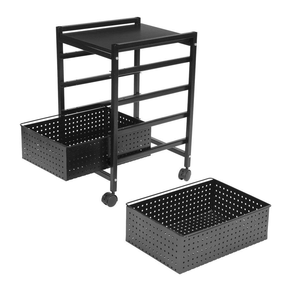 2-Tier File Storage Drawer Cart Organizer on Wheels for Home Office ...