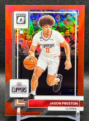 2022-23 JASON PRESTON, DONRUSS OPTIC RED PRIZM PARALLEL #/99, LA ...