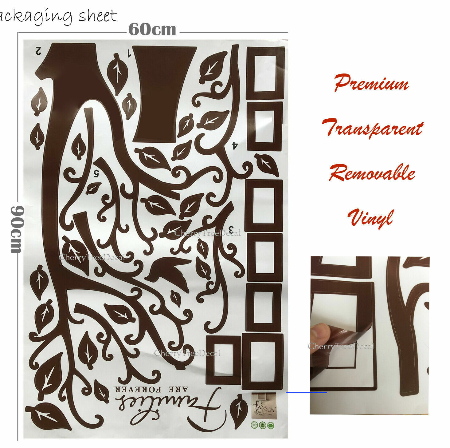 Large Photo Frame Tree REMOVABLE Wall Stickers Vinyl Home Art Decals | eBay