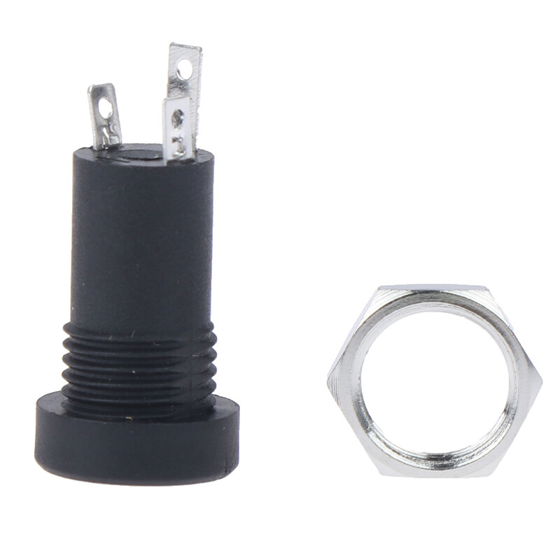 3.5MM Audio Jack Socket 3 Pole Black Stereo Solder Panel Mount Gold ...