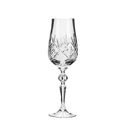Neman, 7oz Handmade Vintage Russian Crystal Glasses Set of 6, Champagne ...