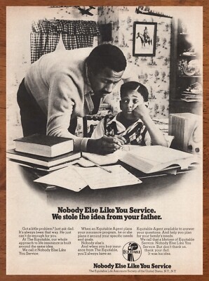 1977 Equitable Life Insurance Vintage Print Ad/Poster Father Son Family ...