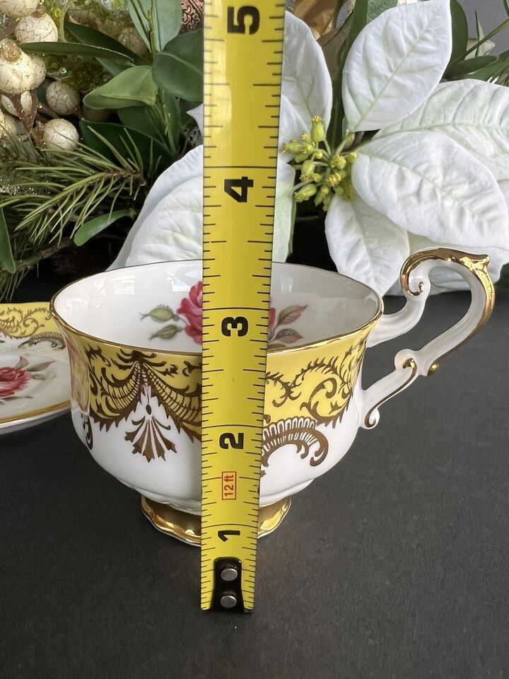 Vintage Paragon Yellow “Antique Rose ”cup and Saucer set Signed Reg ...