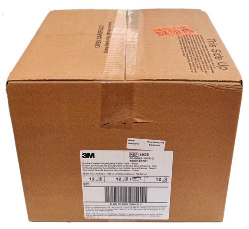 12x (Case) 3M Double Coated Polyethylene Foam Tape 4462B, Black, 3/4”in ...