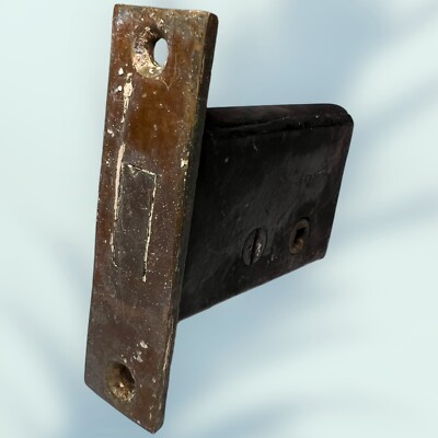 Antique Small Mortise Lock Cast Iron Brass Face Door Thumb Turn Hole | eBay