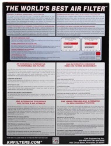 K&N Hi-Flow Air Intake Drop in Filter for 2017-2022 Jaguar F-Type 2.0L ...