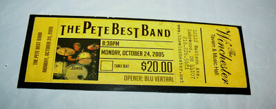 The Pete Best Band Full Concert Ticket Stub Oct 24, 2005 Cleveland ...