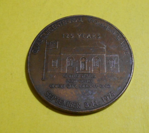 Union City collectors token Indiana Ohio coin US Post Office medallion ...