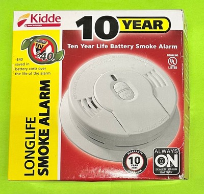 Kidde i9010 Long Life Smoke Alarm 10 Year Life Battery Backup 120V ...